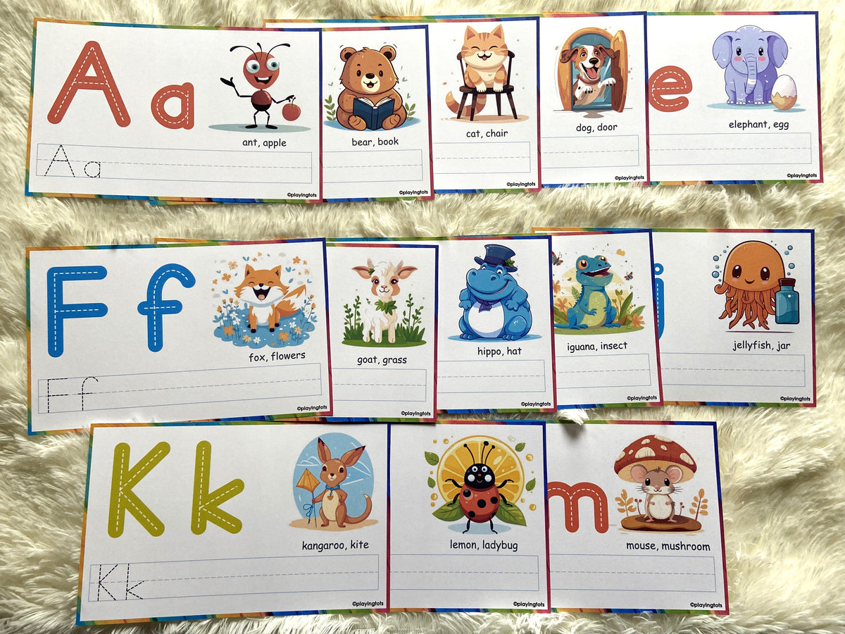 Alphabet PlayDoh Cards, Uppercase and Lowercase Letters Practice, Play ...