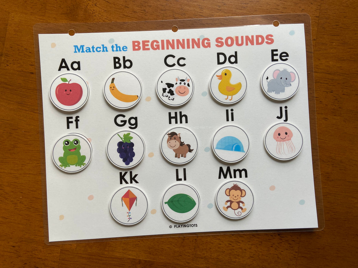 Beginning Sounds Matching Activity – Playingtots