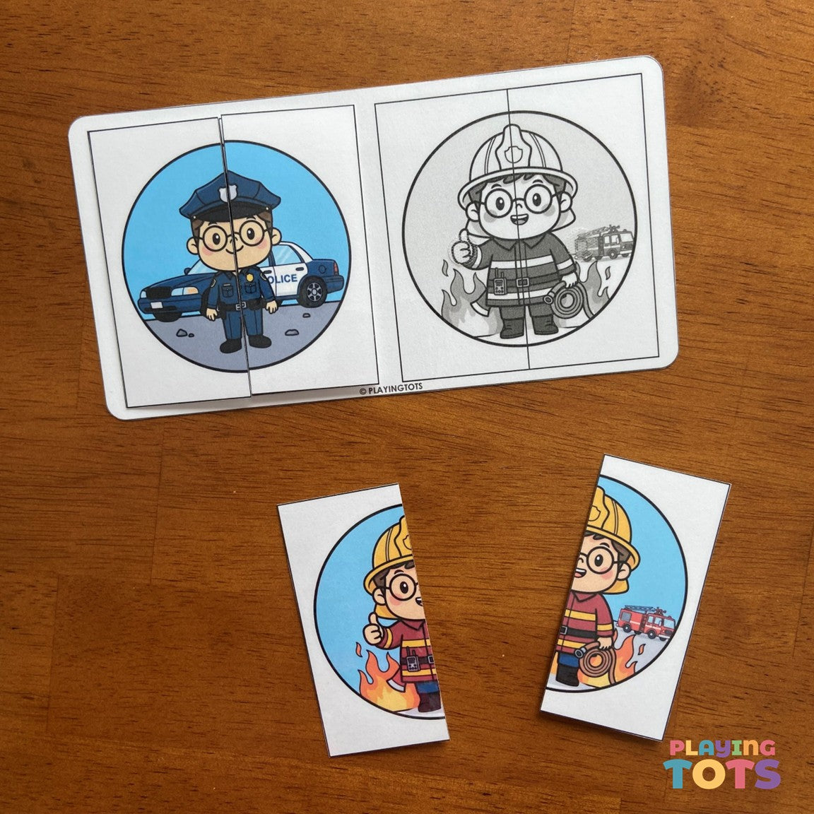 Puzzle Activity Cards, Community Helpers, Busy Bags, Toddlers and Pres ...