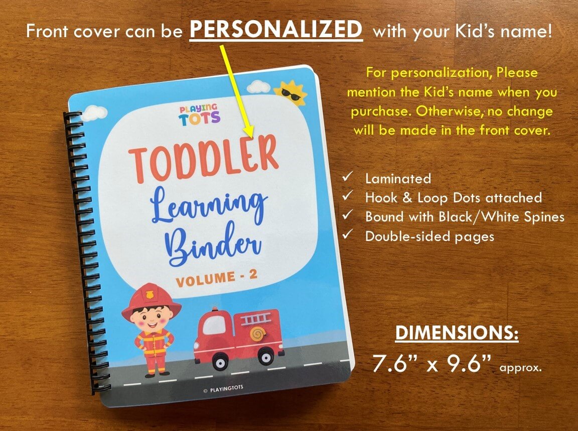 Toddler Learning Binder VOL2, Preschool Busy Book, Activity Binder ...