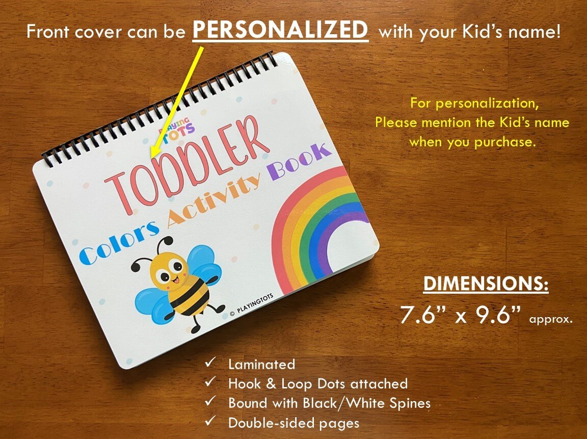 Toddler Busy Book, Learning Binder, Colors Busy Books, Quiet Book, Col ...