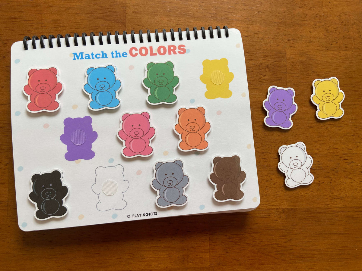 Toddler Busy Book, Learning Binder, Colors Busy Books, Quiet Book, Col ...