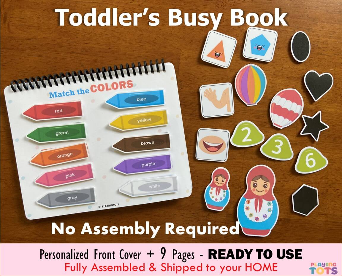Toddler Busy Book, Learning Binder, Fun Quiet Book, Toddler Activity B ...