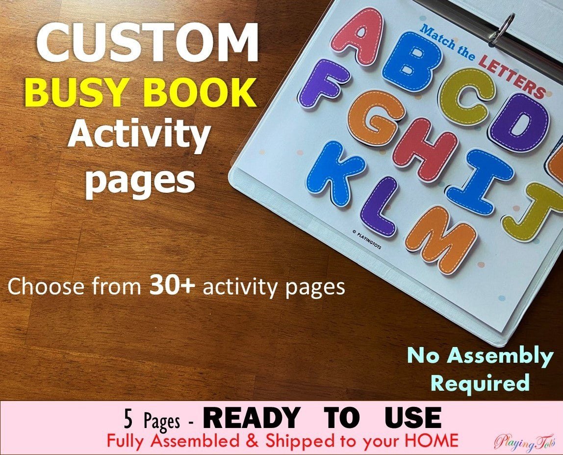 Custom Busy Book Activity Pages – Playingtots