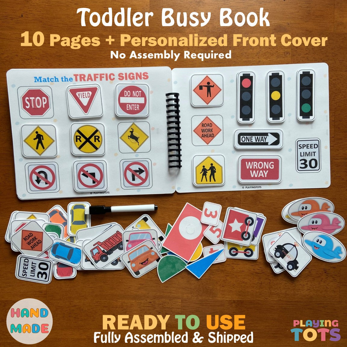 Toddler Busy Book, Learning Binder, Fun Quiet Book, Vehicles Busy Book ...