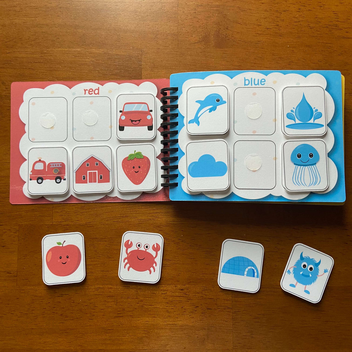 Toddler Mini Busy Book VOL4, Learning Binder, Quiet Book, Colors Sorti ...