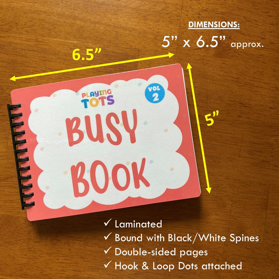 Toddler Mini Busy Book VOL2, Learning Binder, Fun Quiet Book – Playingtots