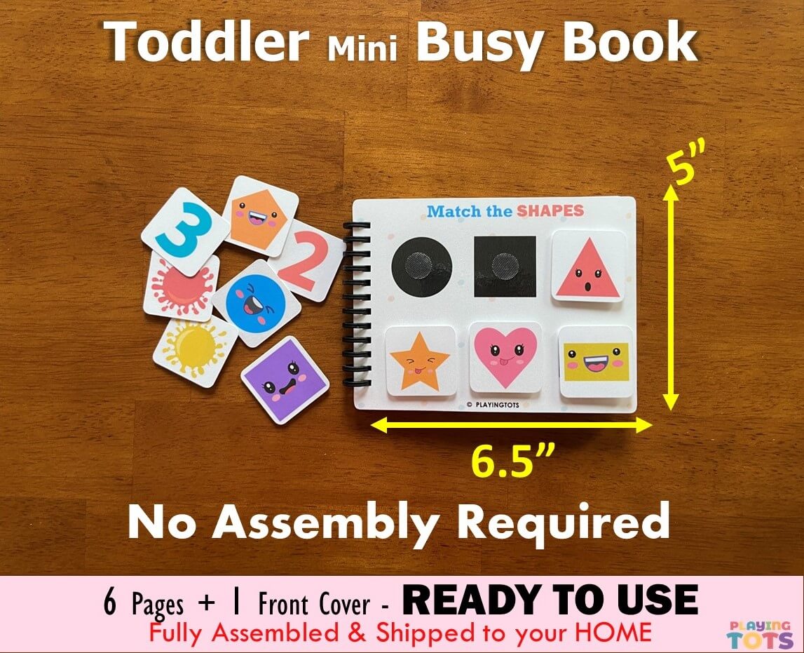 Toddler Mini Busy Book VOL2, Learning Binder, Fun Quiet Book – Playingtots