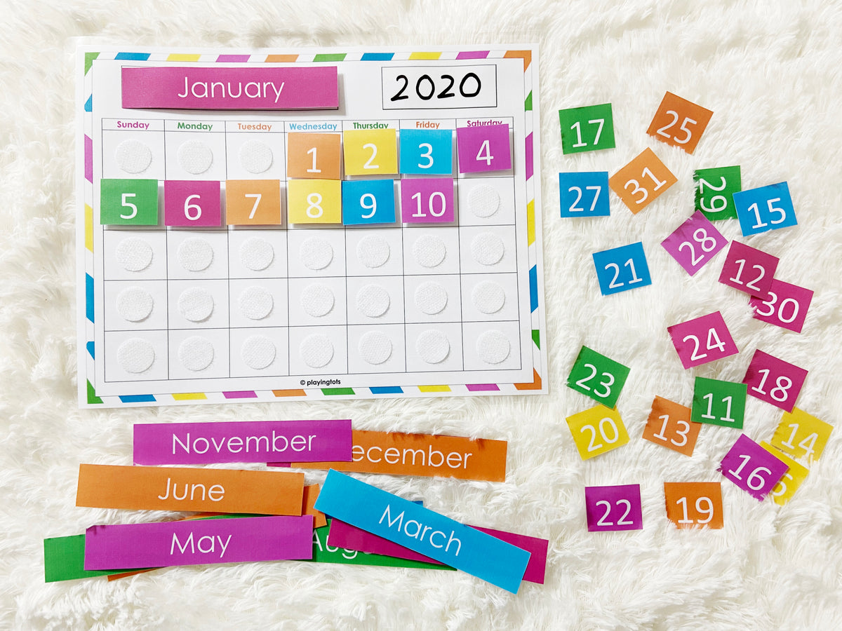 Daily and Monthly Calendar Activity – Playingtots