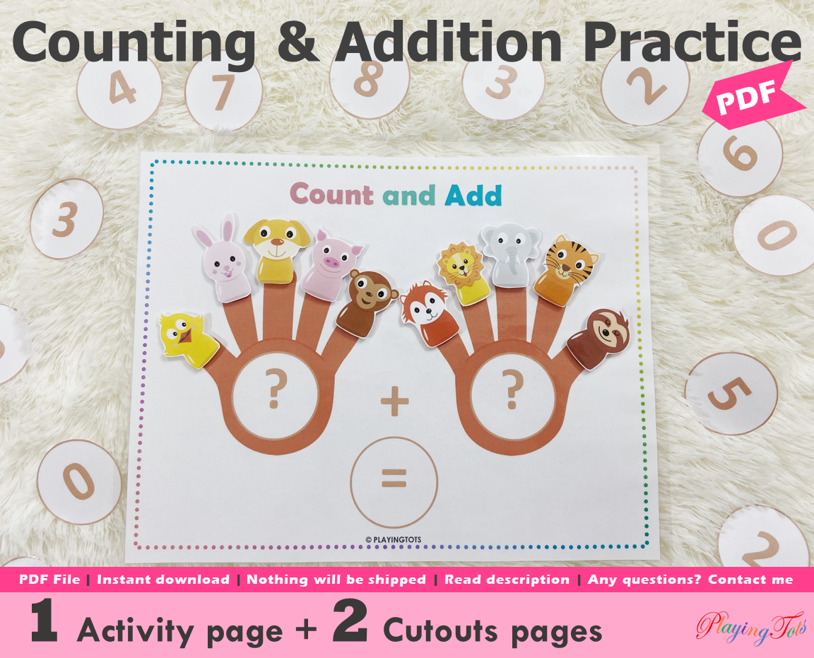Counting and Addition Practice Activity – Playingtots