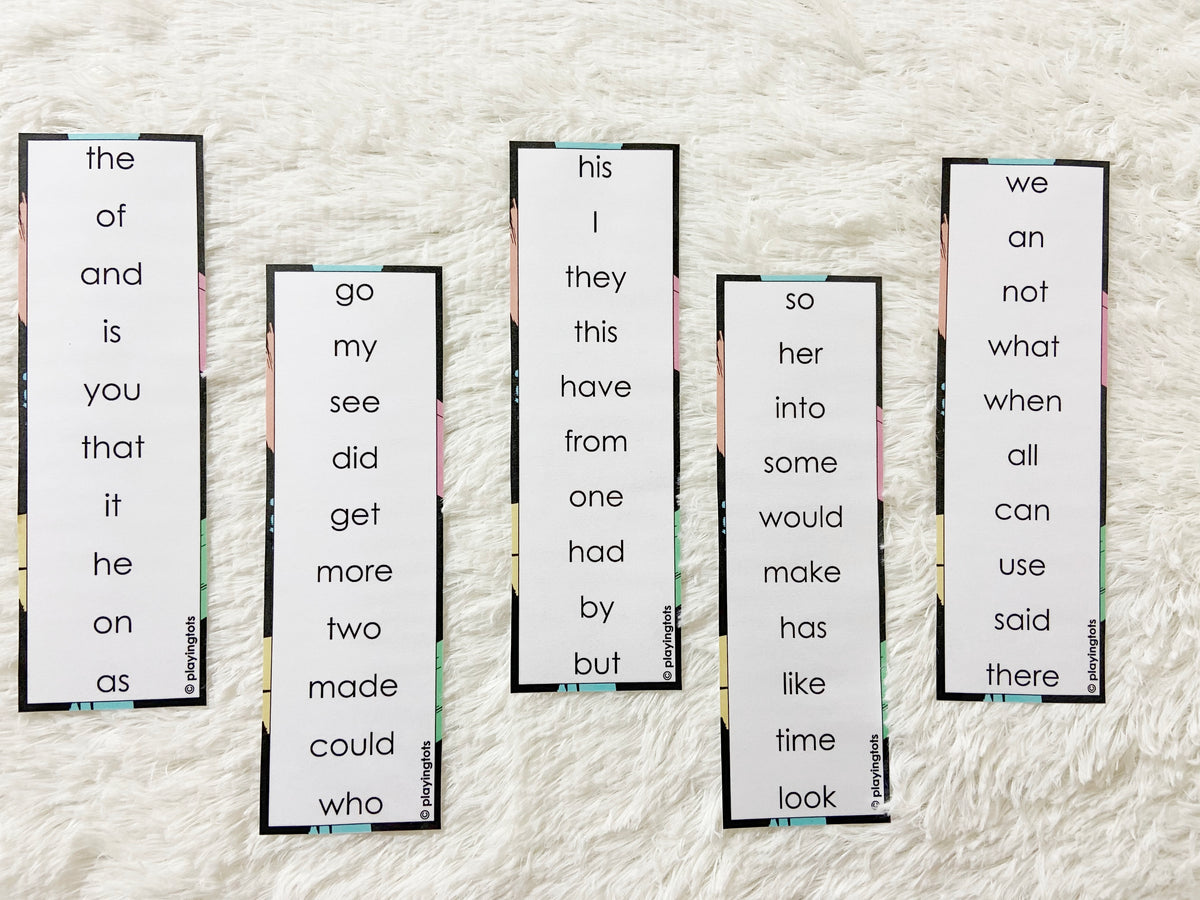 First 100 Sight Words Strips – Playingtots