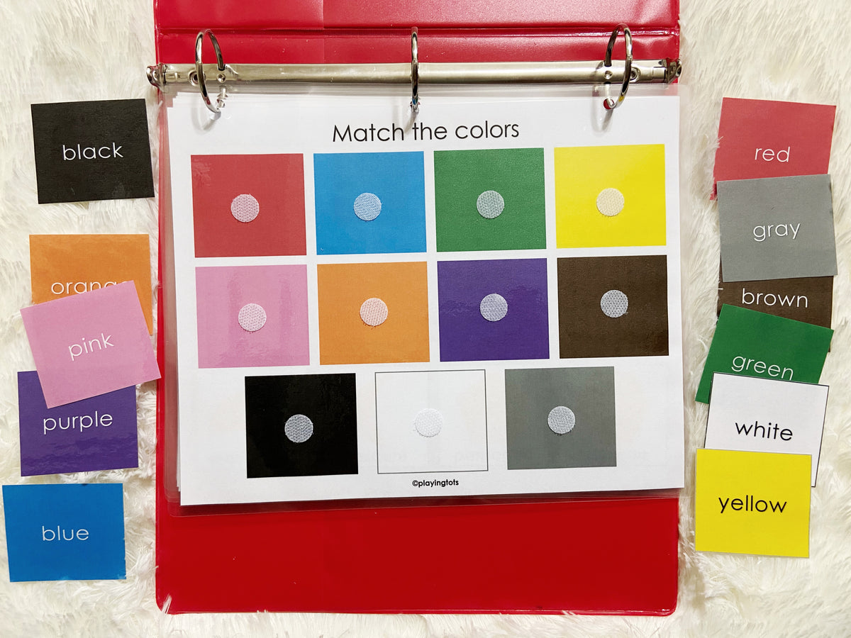 Matching Busy Book/ Learning Binder/ Quiet Book – Playingtots
