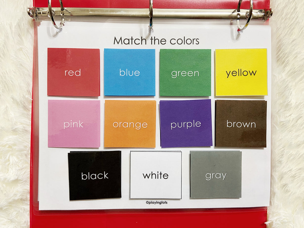 Matching Busy Book/ Learning Binder/ Quiet Book – Playingtots