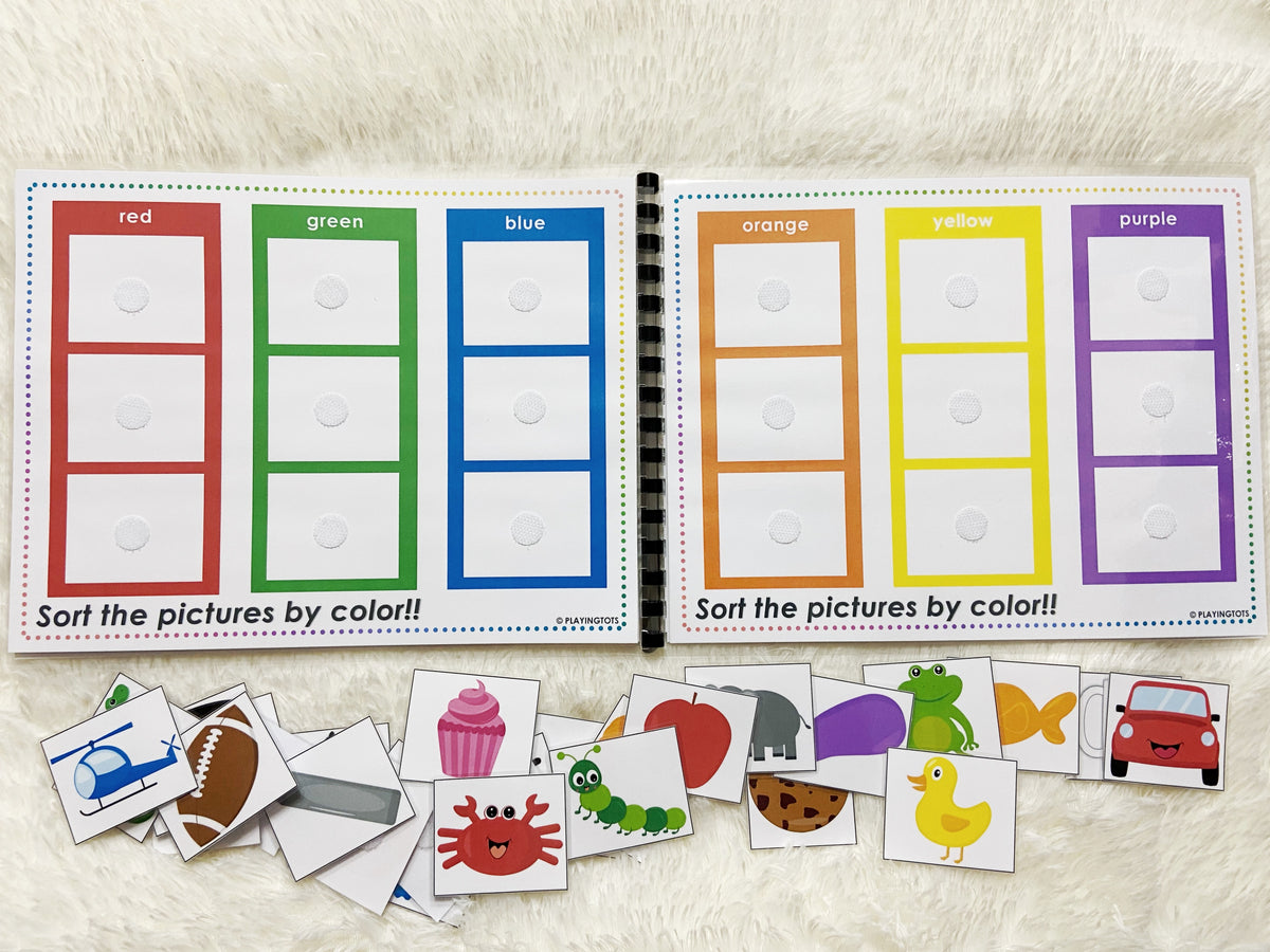 Pictures Color Sorting Activity, Colors Matching Activity – Playingtots