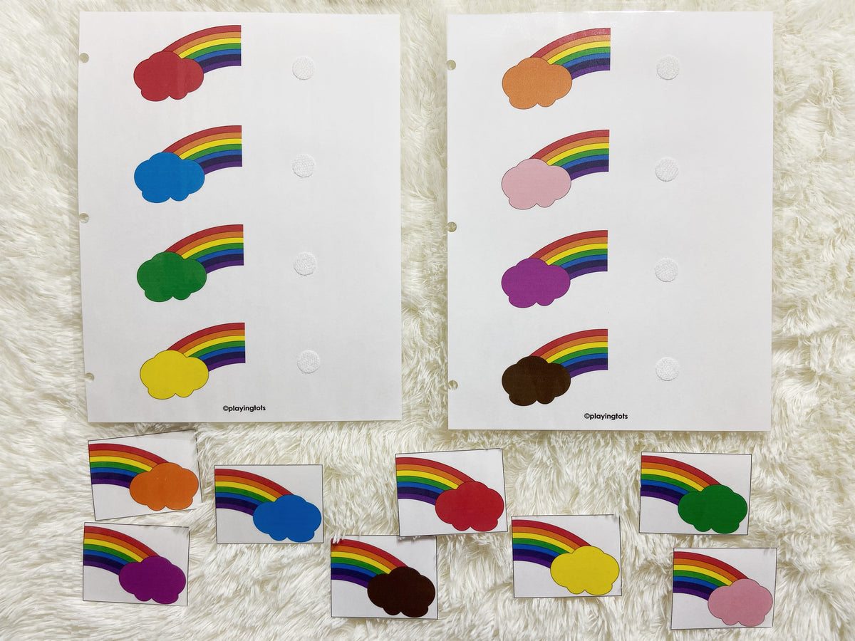 Colors and Shapes Matching Activity, Toddler Busy Book, Learning Binde ...