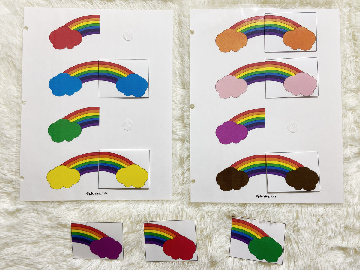 Colors and Shapes Matching Activity, Toddler Busy Book, Learning Binde ...