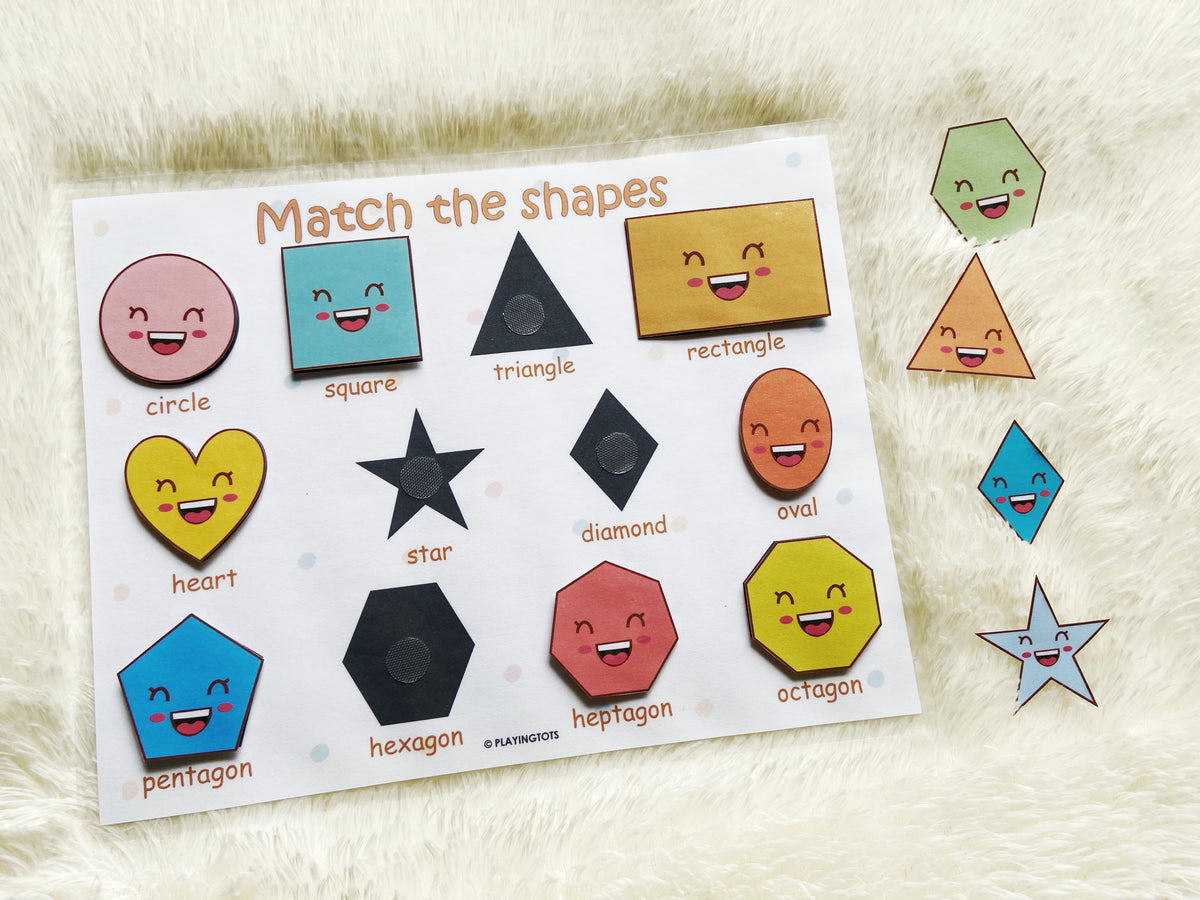 Shapes Matching Activity, Learn 2D Shapes, Preschool Learning, Shadow ...