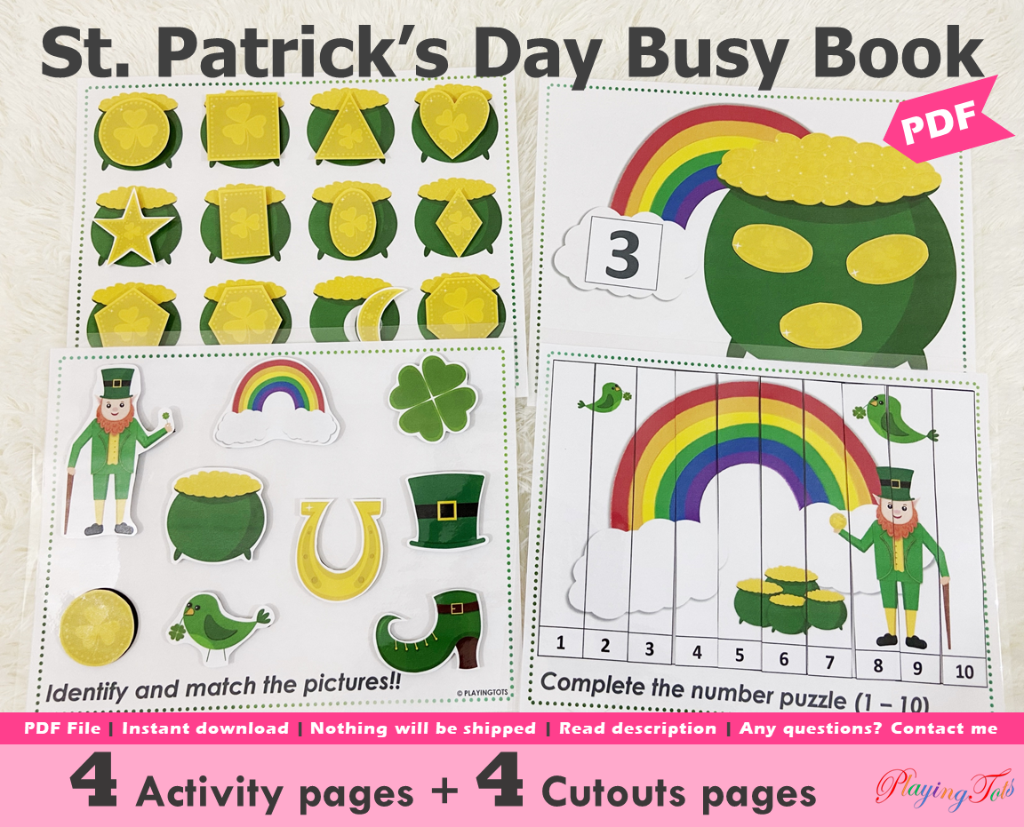 St Patricks Day Busy Book – Playingtots