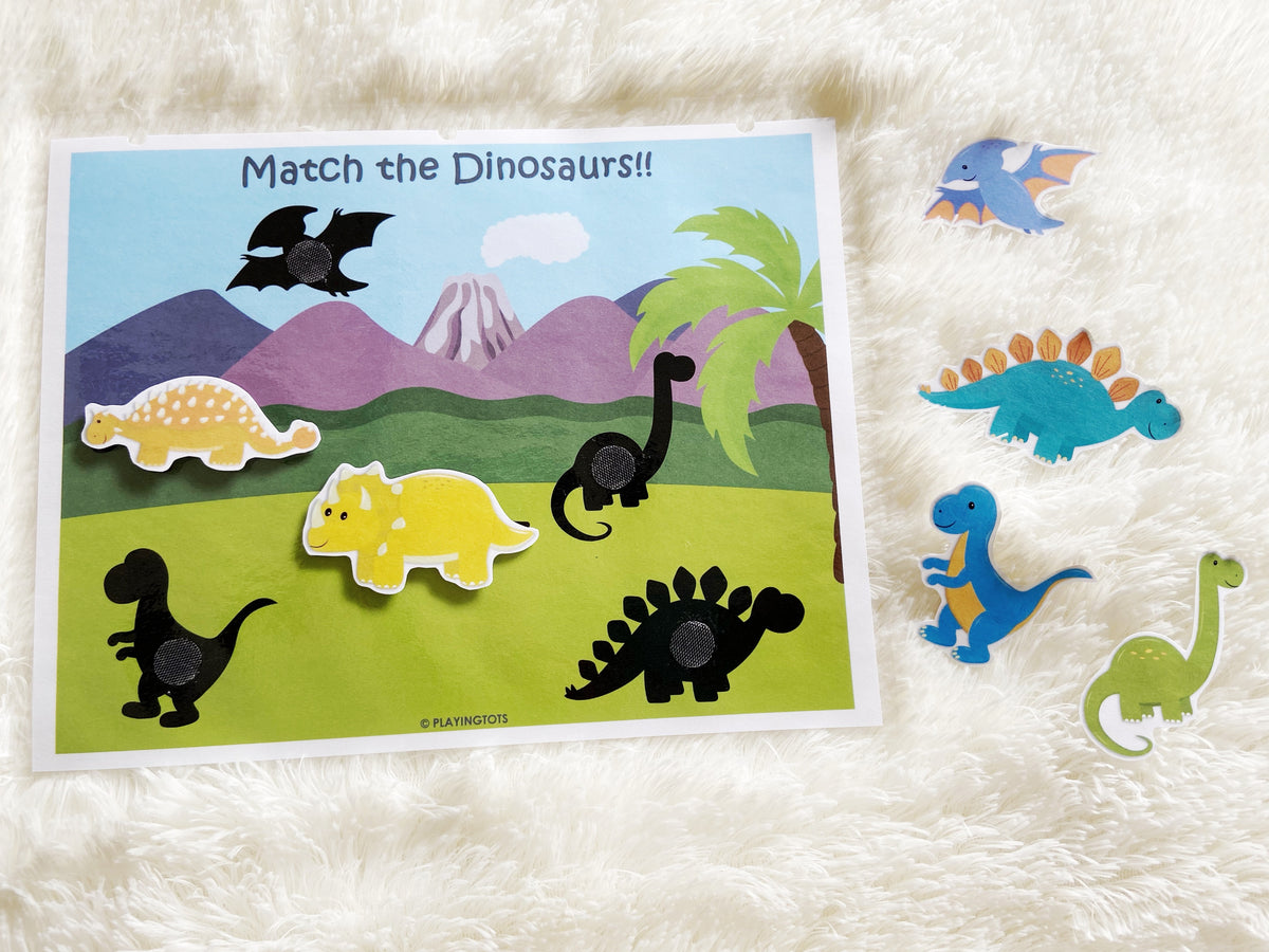 Dinosaur Toddler Busy Book, Learning Binder, Quiet Book – Playingtots