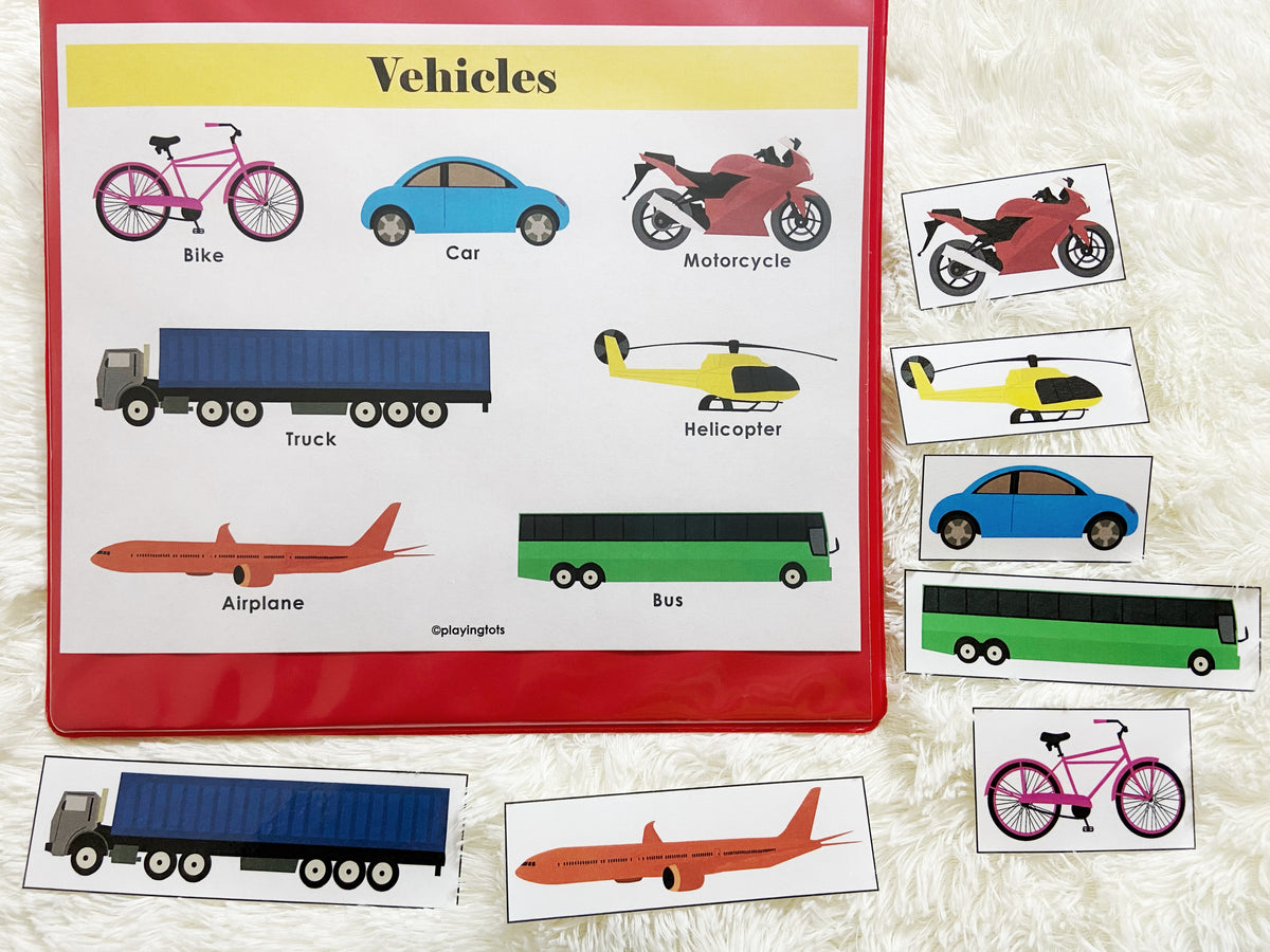 Vehicles Matching Activity – Playingtots