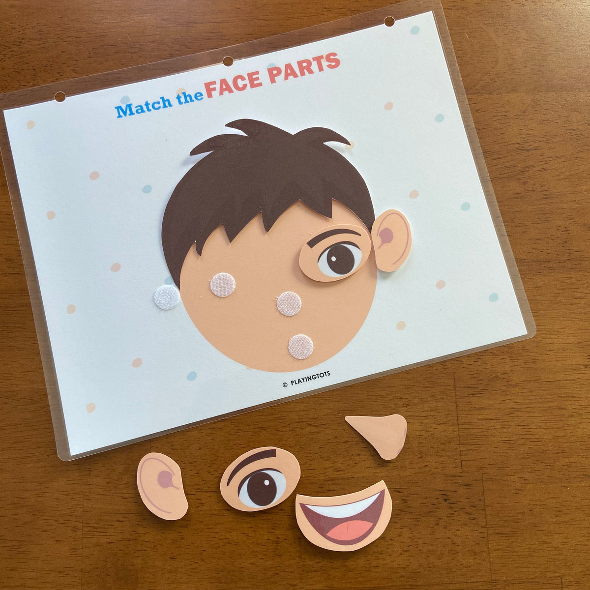 Face Parts Matching Activity, Boys and Girls, Toddler Busy Book ...