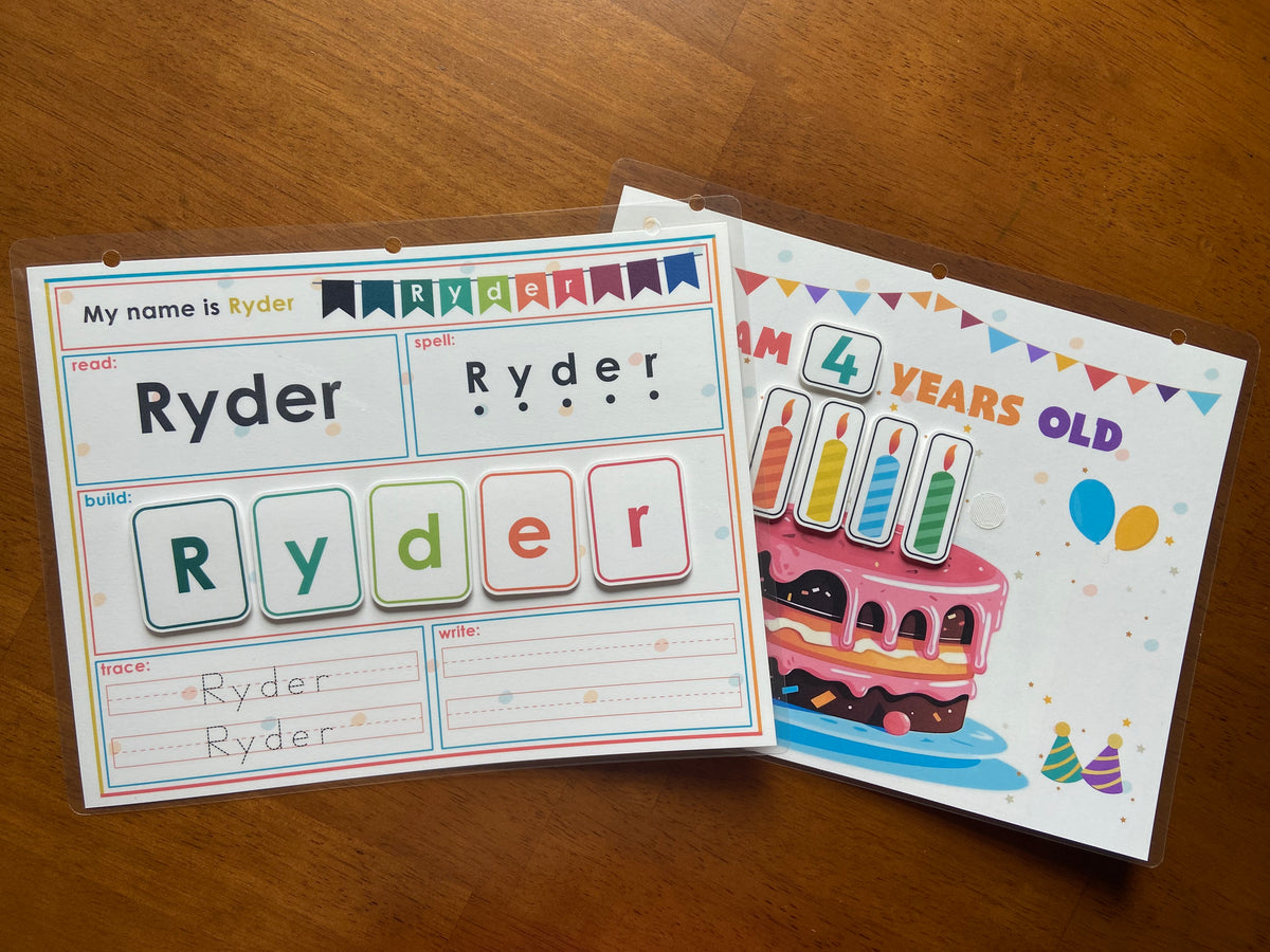 Laminated Busy Book Activity Pages, Toddler Learning Binder (2 PAGES ...