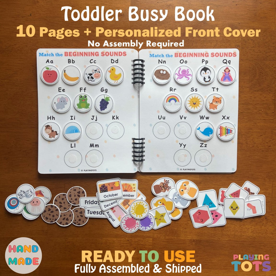 Toddler Busy Book, Learning Binder, Fun Quiet Book, Toddler Activity B ...