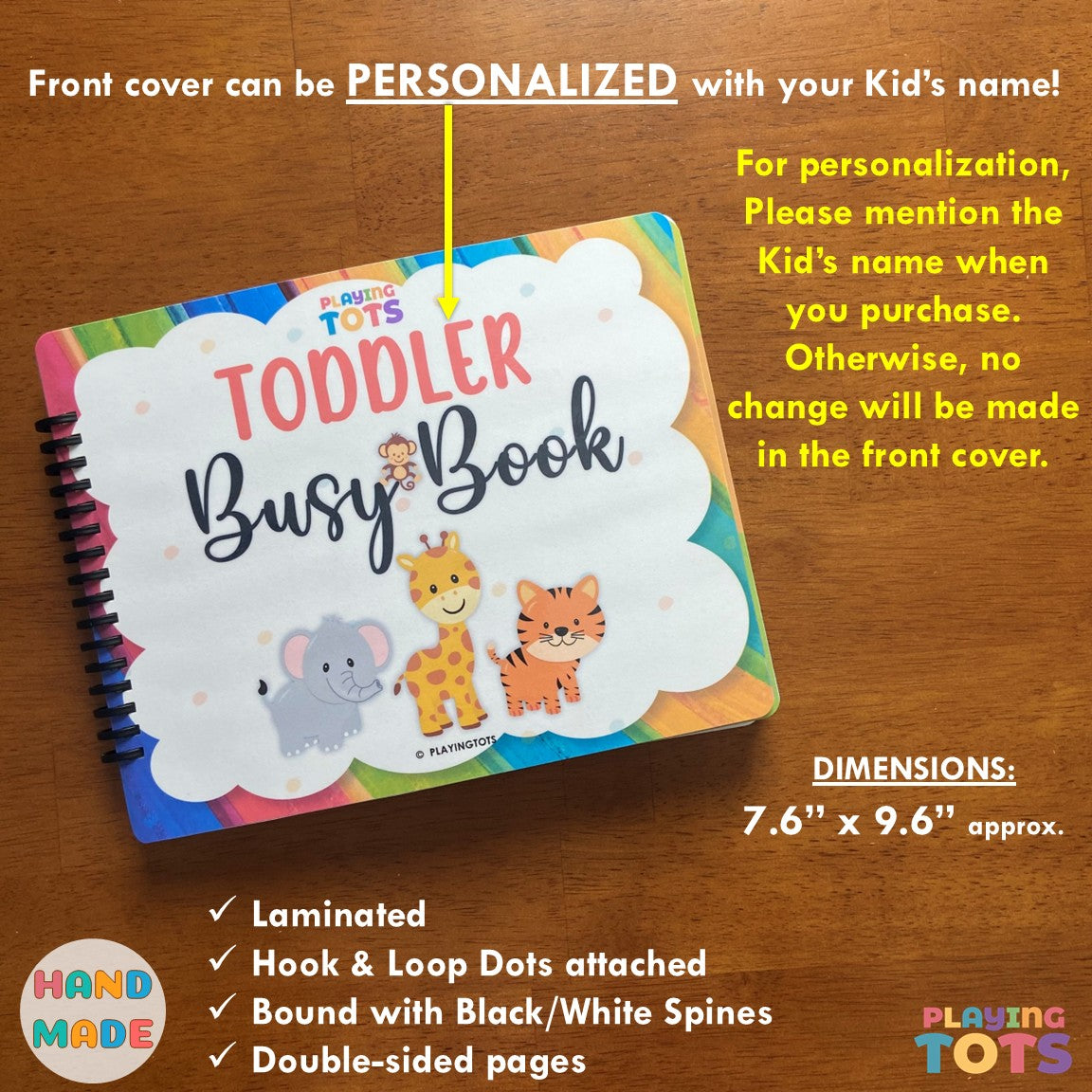 Toddler's First Busy Book, Learning Binder, Fun Quiet Book, Toddler Ac ...
