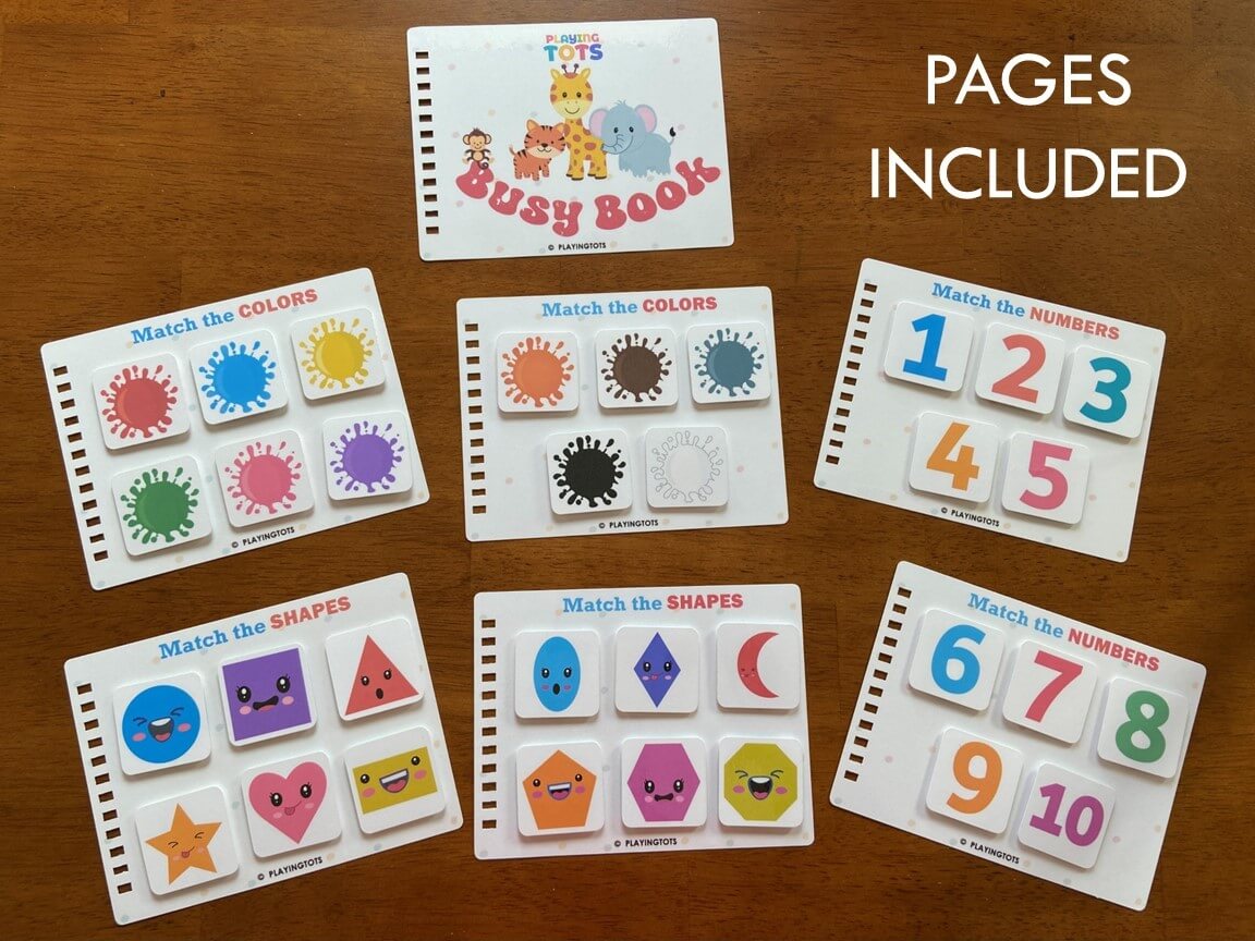 Toddler Mini Busy Book VOL2, Learning Binder, Fun Quiet Book – Playingtots