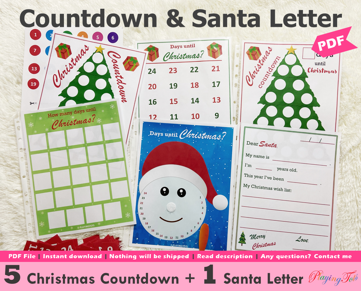 Christmas Countdown to 24, Santa Letter – Playingtots
