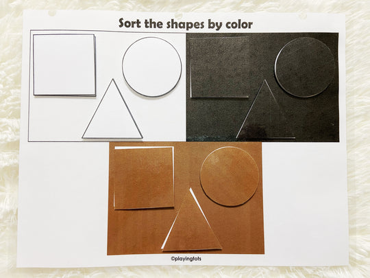 Colors and Shapes Sorting Activity – Playingtots