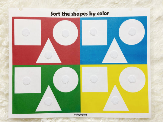 Colors and Shapes Sorting Activity – Playingtots