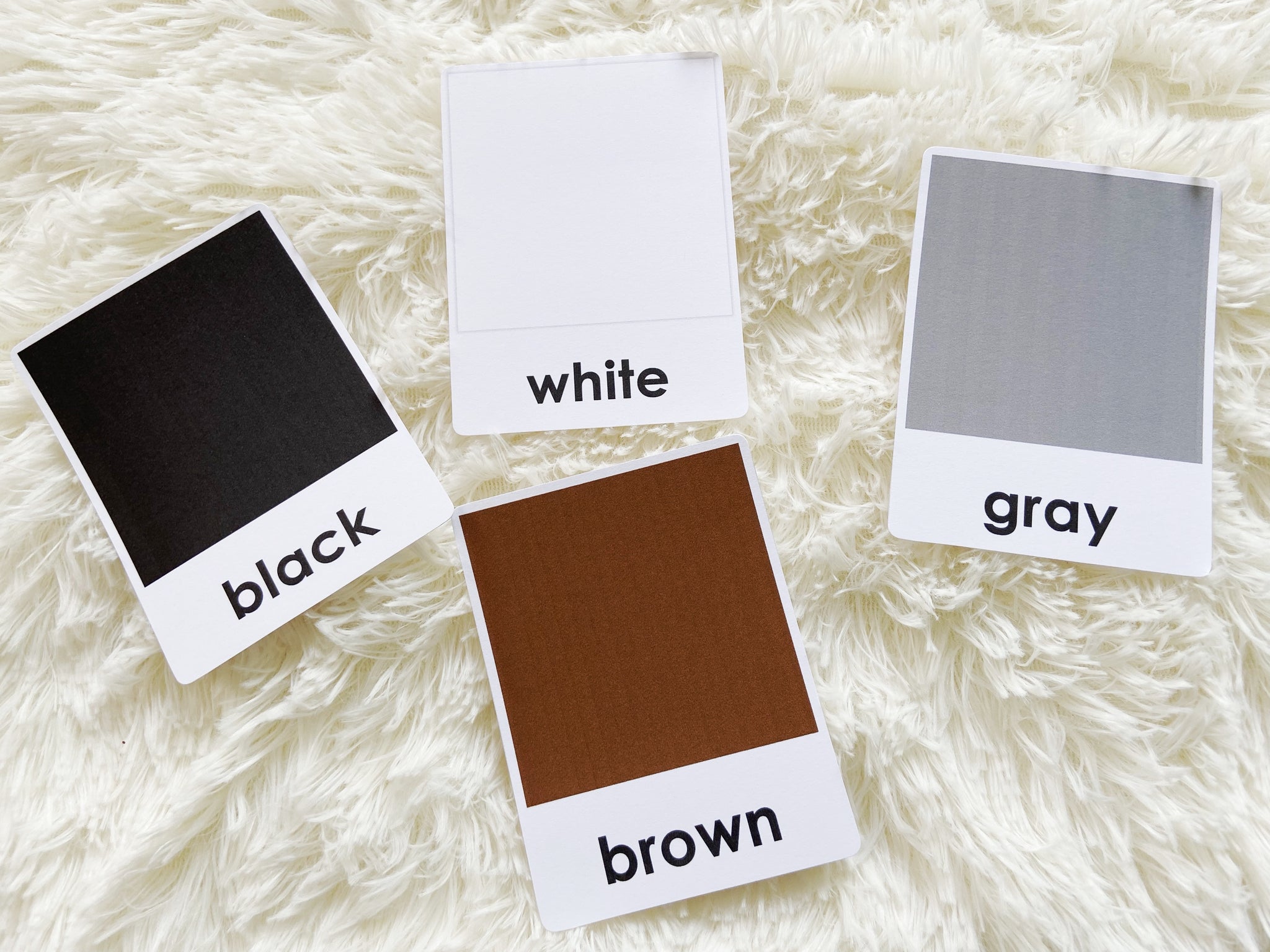 Colors Flashcards, Montessori 3-part cards – Playingtots