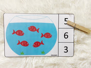 Fish Counting Activity, Count and Clip Activity – Playingtots