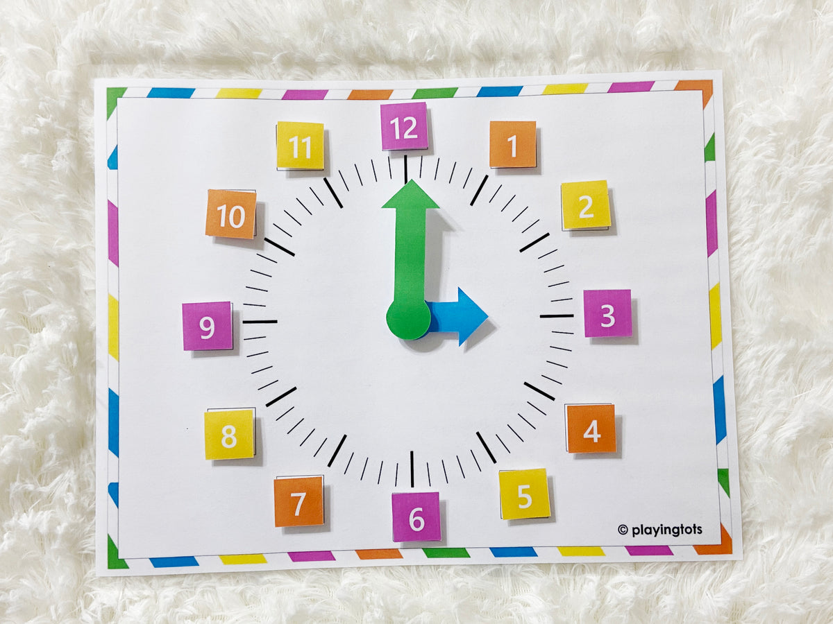 Learn to tell Time, Clock – Playingtots