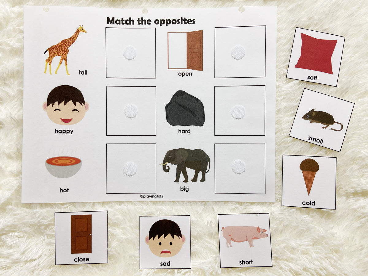 Opposites Matching Activity – Playingtots