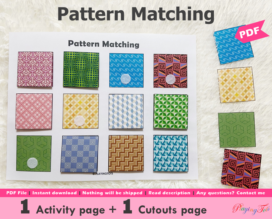 Patterns Matching Activity – Playingtots