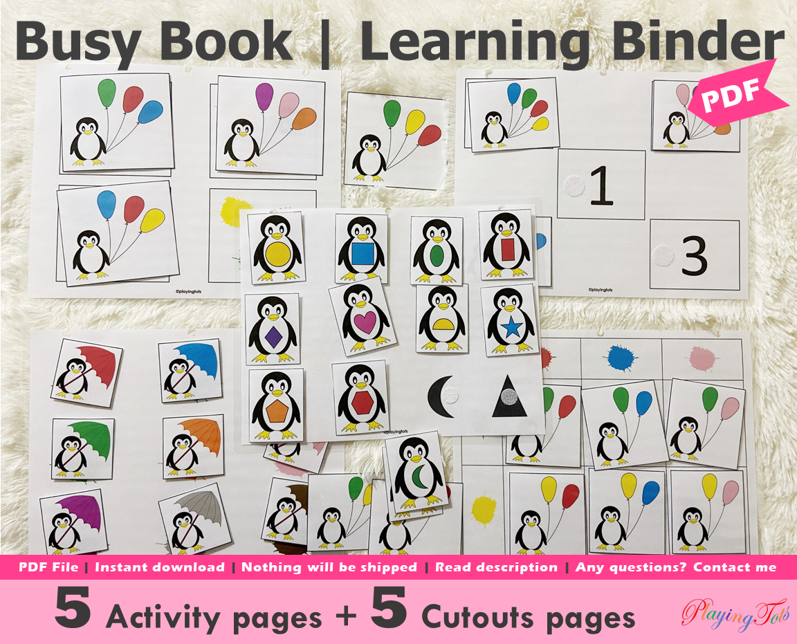 Penguin Busy Book – Playingtots