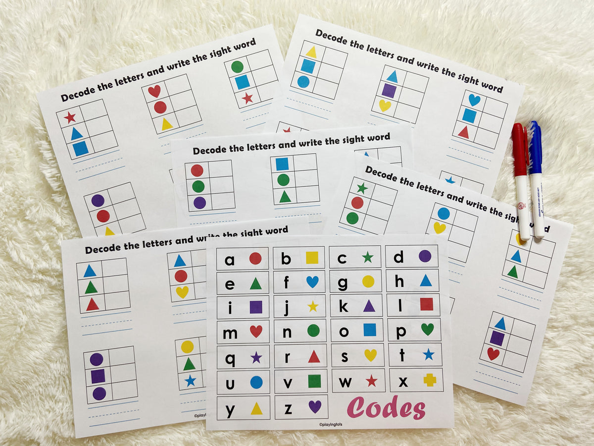 Sight Words Decoder, First Decoding Activity – Playingtots
