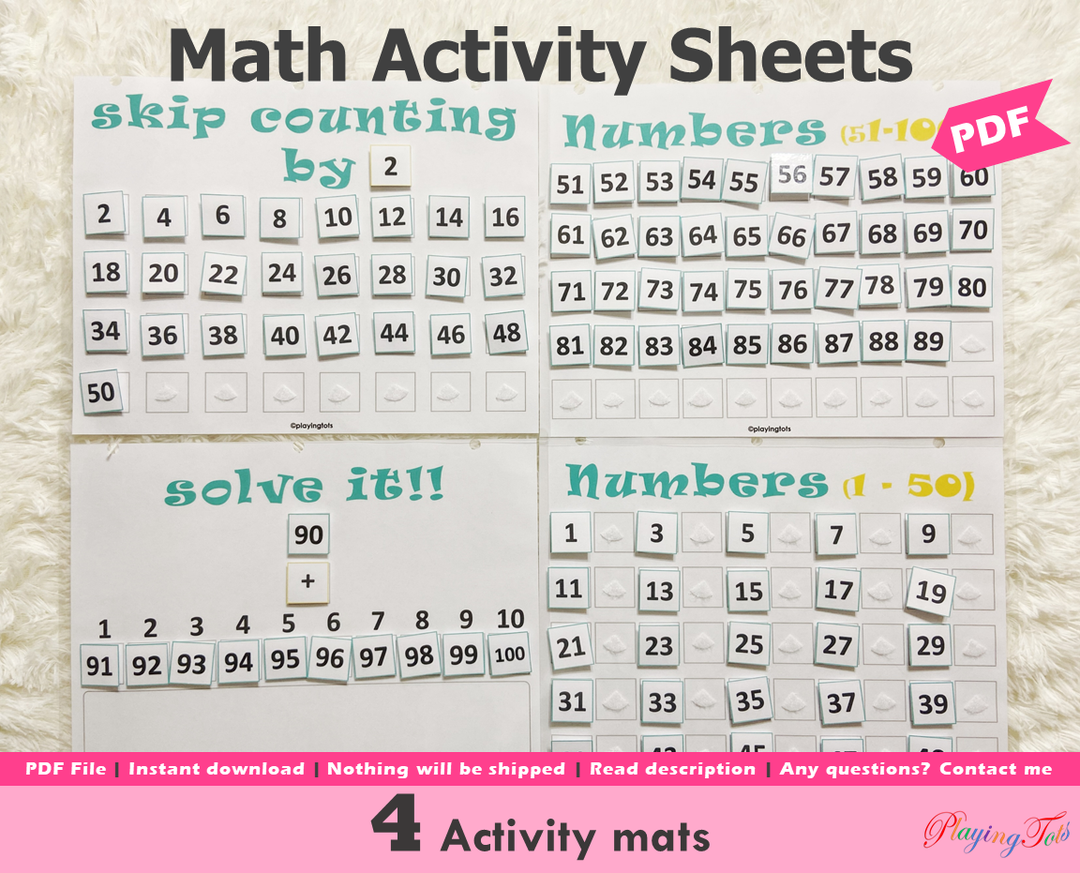 Number Order 1 to 100 | Skip Counting | Arithmetic | Math – Playingtots