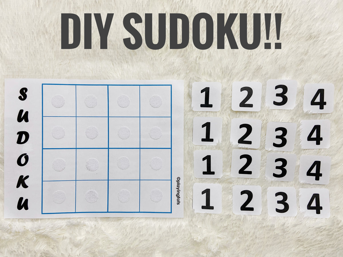 Sudoku or Suduko Puzzle, DIY Sudoku Activity Mat – Playingtots