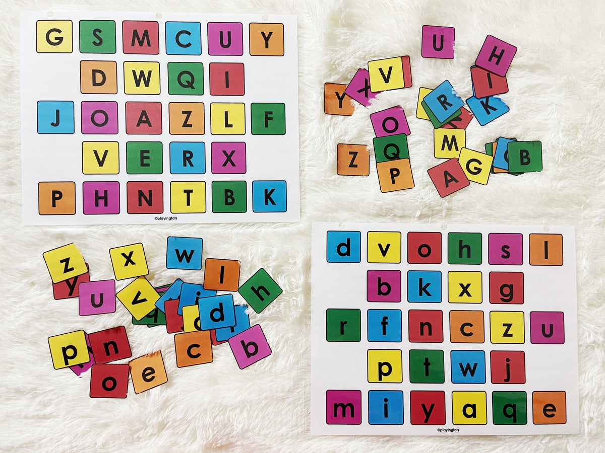 Alphabet and Numbers Matching Activity – Playingtots